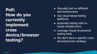 Cross-Browser and Cross-Device Testing | Applitools in Action | PDF