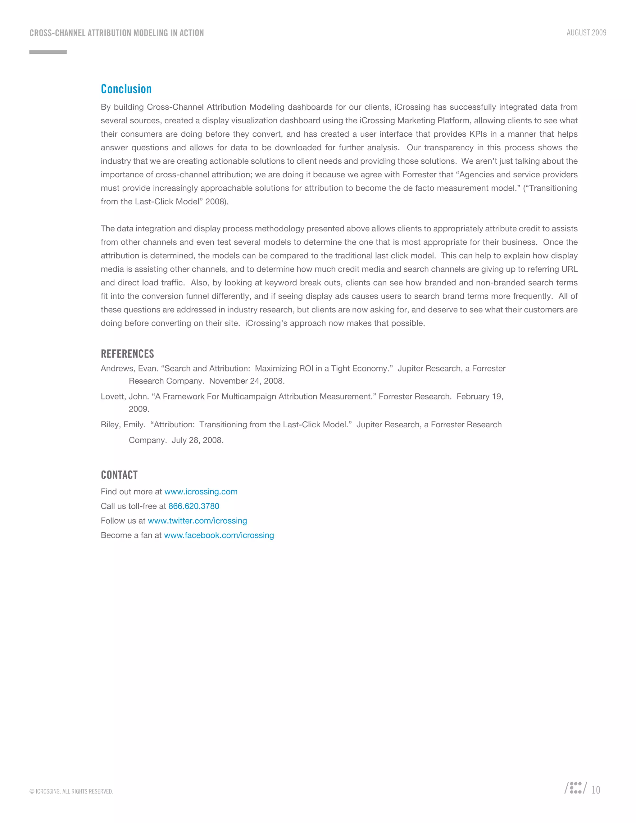 Cross Channel Attribution Modeling In Action | PDF