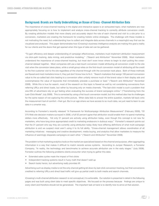 Cross Channel Attribution Modeling In Action | PDF