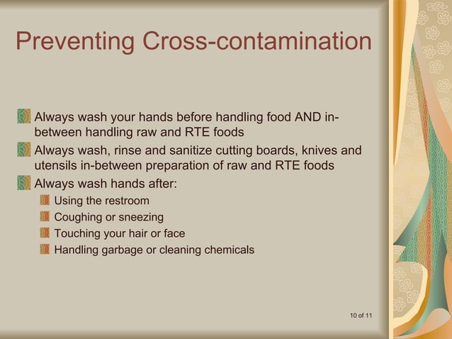 Cross-Contamination | PPT | Cooking | Food & Drink