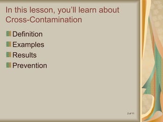 Cross-Contamination | PPT