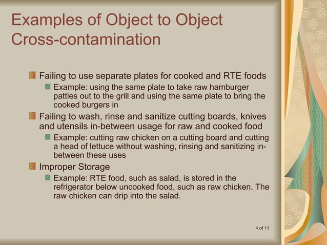 Cross-Contamination | PPT | Cooking | Food & Drink