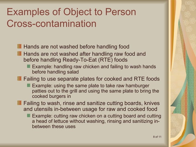 Cross-Contamination | PPT | Cooking | Food & Drink