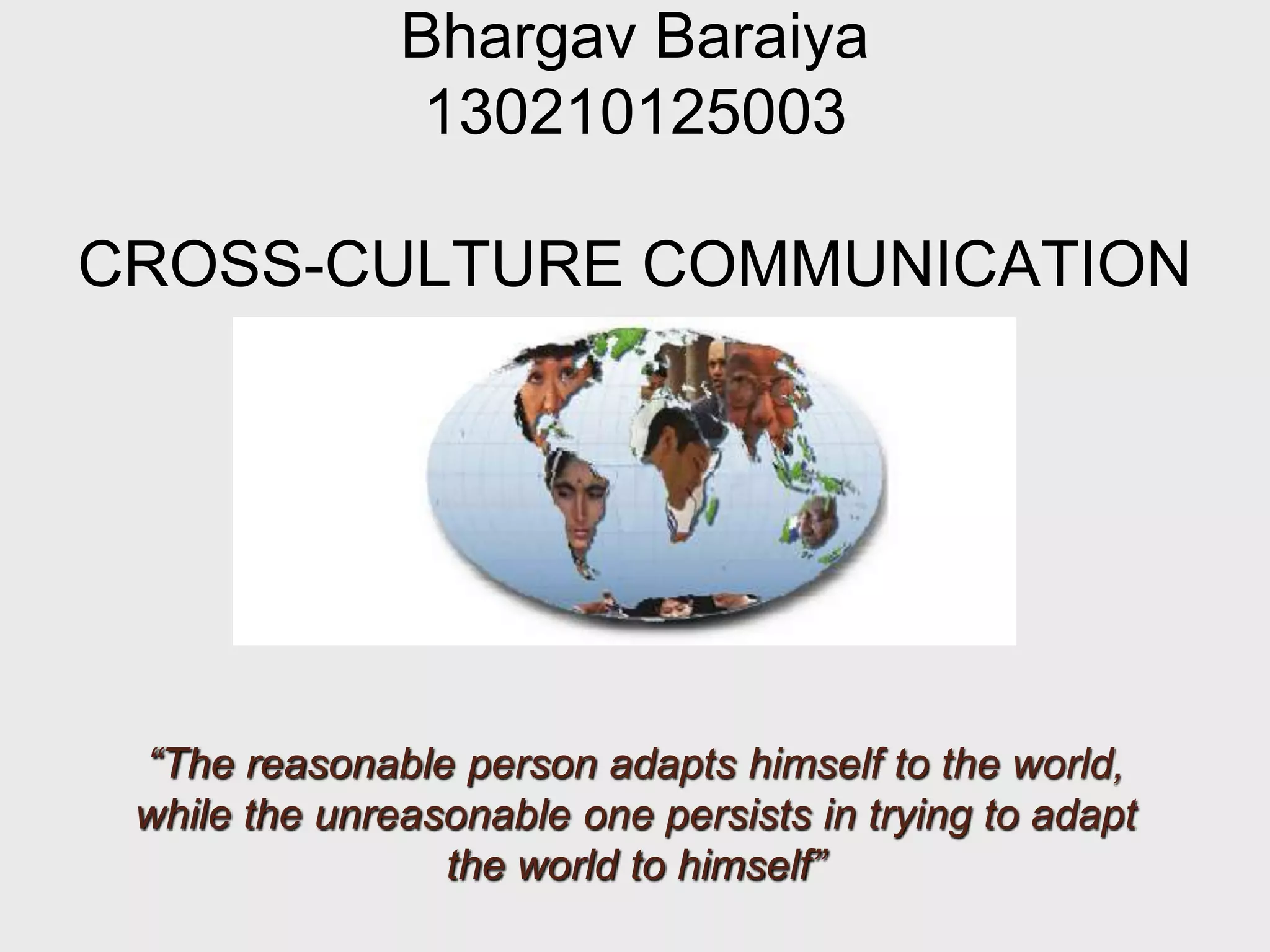 Cross cultural-communication-ppt | PPT