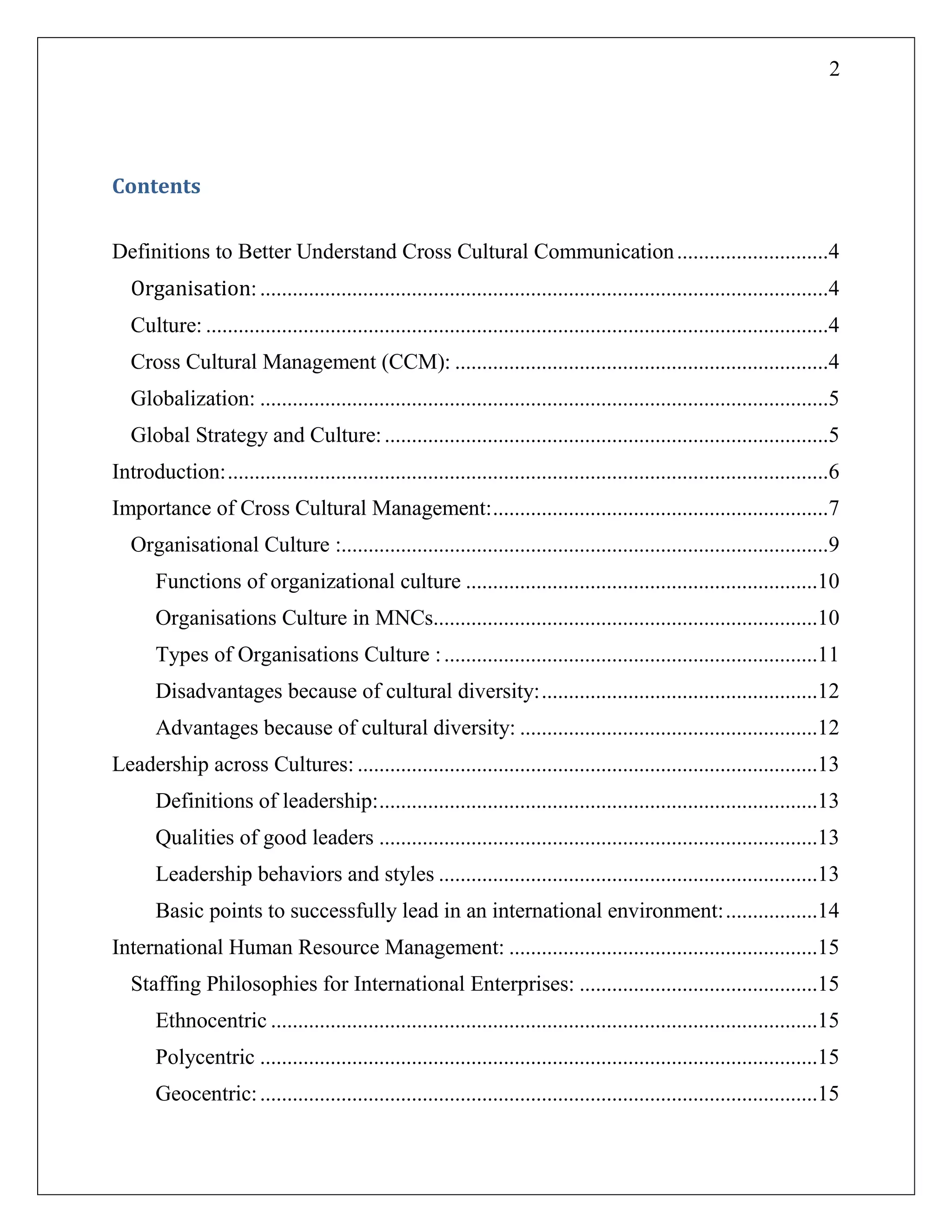Cross cultural-management | PDF