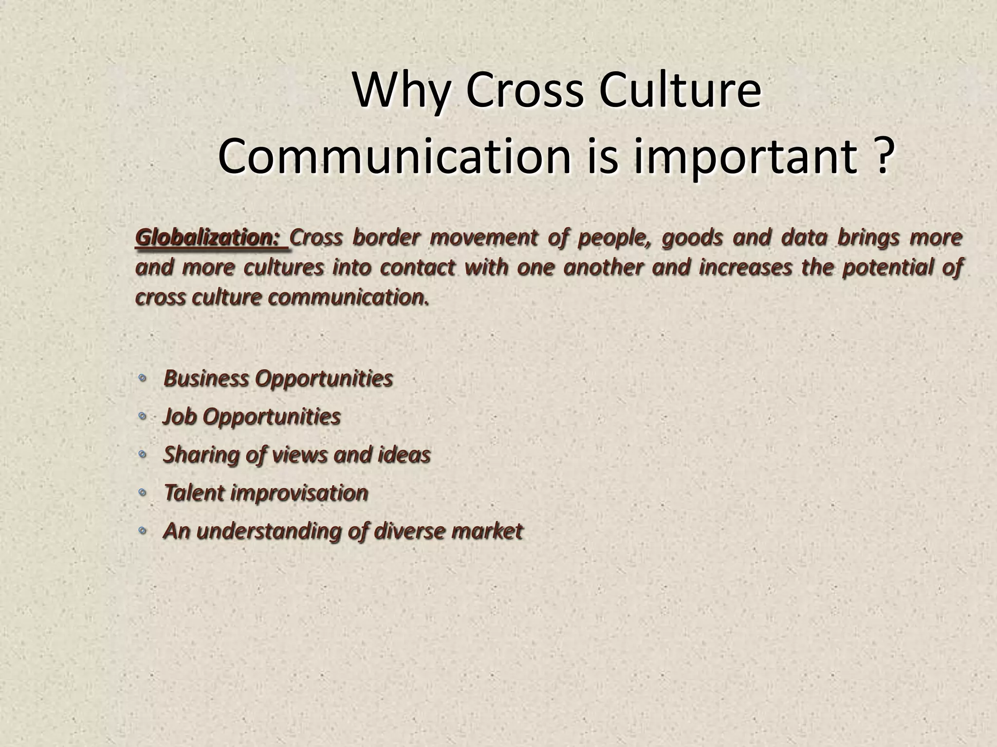 Cross cultural communication ... | PPTX