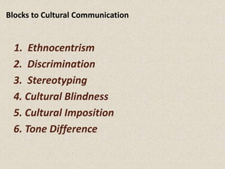 Cross cultural communication ... | PPTX