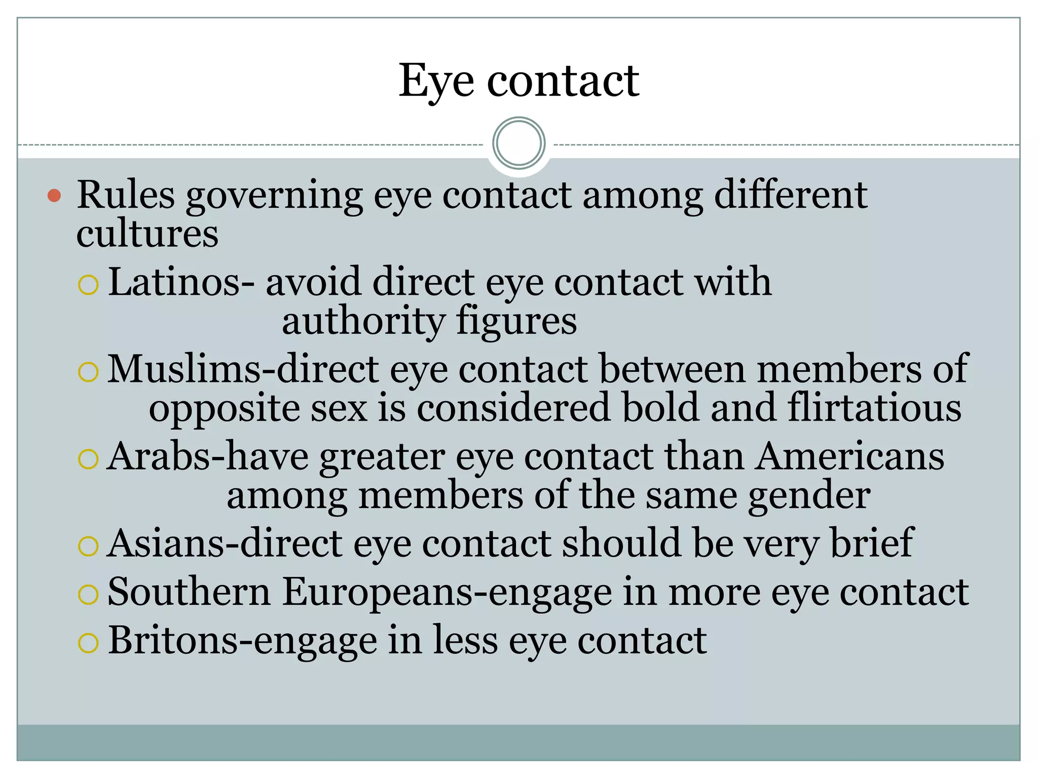 Cross cultural communication-translating nonverbal cues | PPT