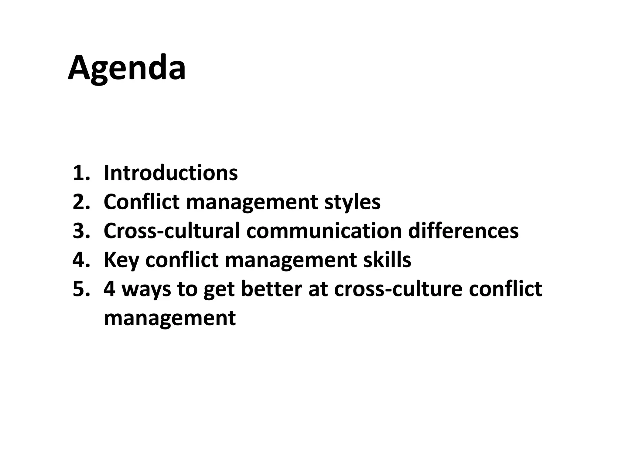 Cross Cultural Conflict Management | PDF