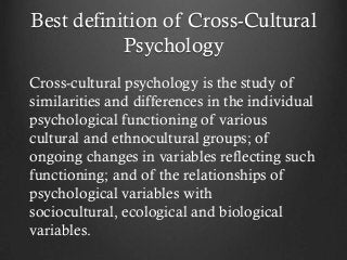 Cross Cultural Psy Intro | PPTX