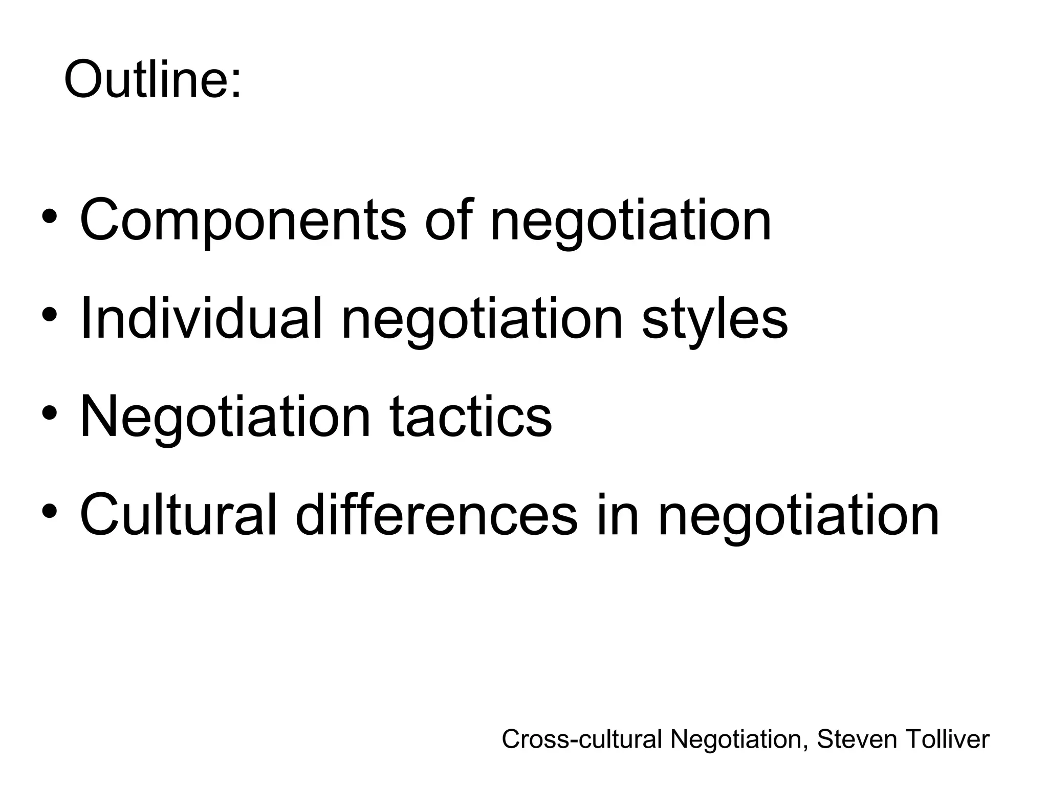 Cross cultural negotiation | PPT