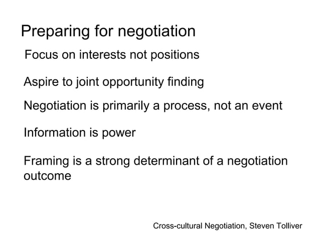 Cross cultural negotiation | PPT