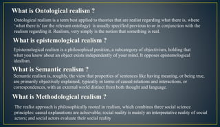 The Critical Realist Philosophy of Science of Cultural Psychology | PPTX