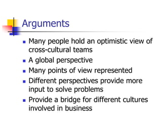 Cross cultural teams v0.1 | PPTX