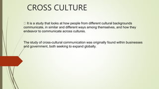 Cross culture communication | PPTX