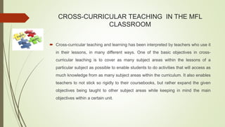 Cross curricular teaching in the mfl classroom | PDF