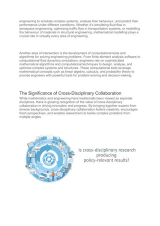 Cross-Disciplinary Collaboration: Bridging Mathematics and engineering ...