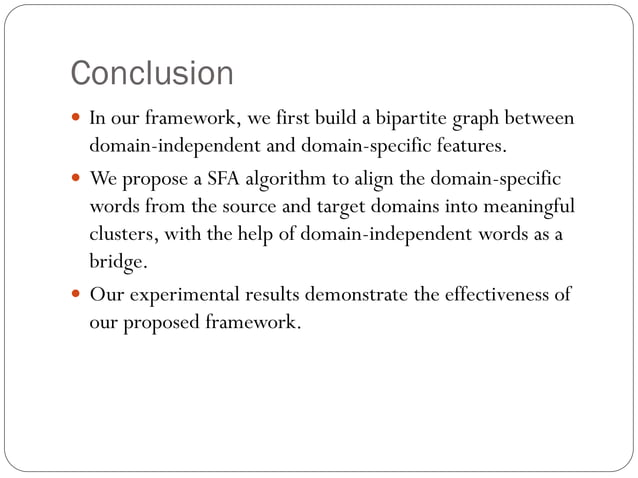 Cross Domain Sentiment Classification Via Spectral Feature Alignment Ppt