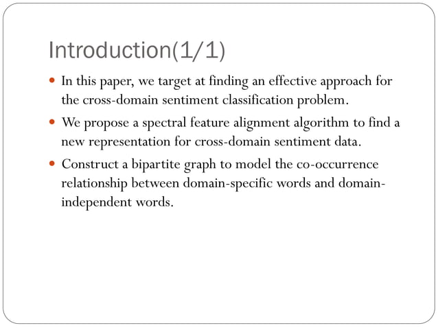 Cross Domain Sentiment Classification Via Spectral Feature Alignment Pdf
