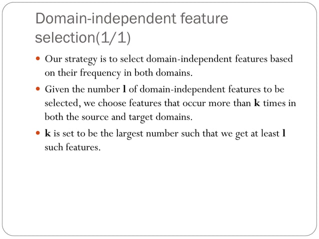 Cross domain sentiment classification via spectral feature alignment | PPT