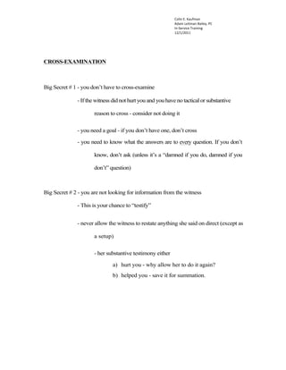 Cross examination | PDF