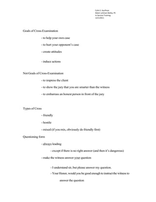 Cross examination | PDF