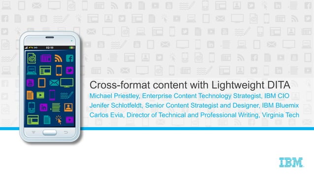 Cross-format content with Lightweight DITA | PPT