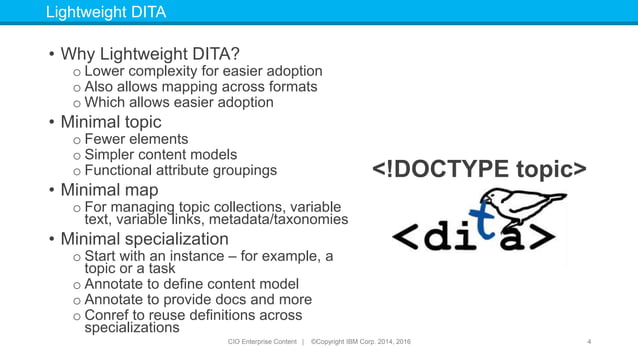 Cross-format content with Lightweight DITA | PPT