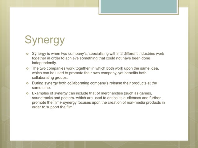 Cross-media convergence & Synergy | PPTX