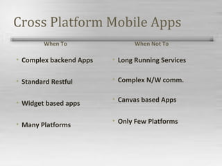Cross platform mobile application development | PPT
