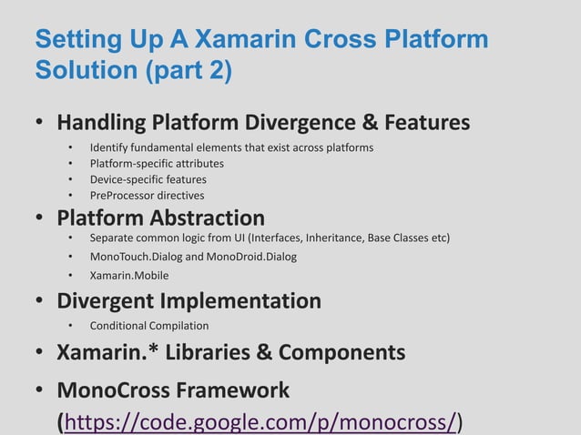 Cross platform development with c# and xamarin | PPT