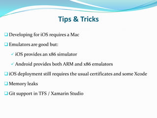 Cross-Platform App Development in C# | PPTX | Operating Systems | Computer Software and Applications