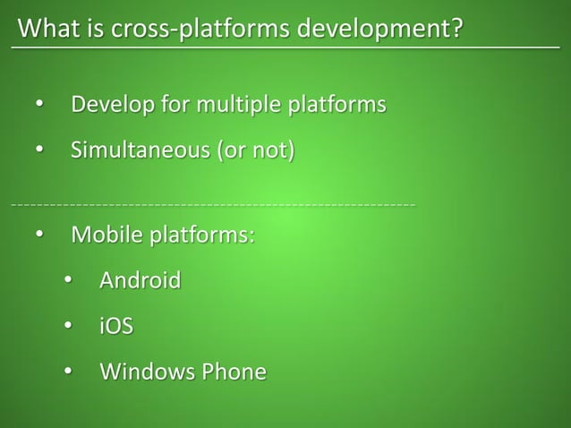 Cross platform mobile approaches | PPT
