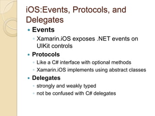 Cross platform mobile development in c# | PPT
