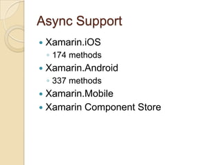 Cross platform mobile development in c# | PPT