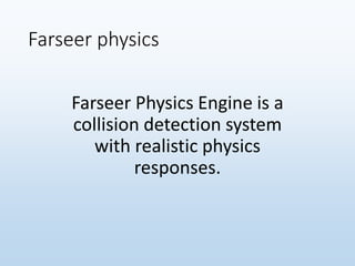 Cross platform physics games - NDC 2014 | PPT