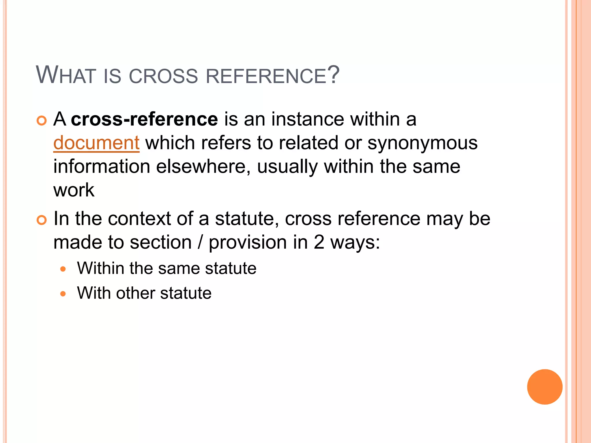 Cross references | PPTX