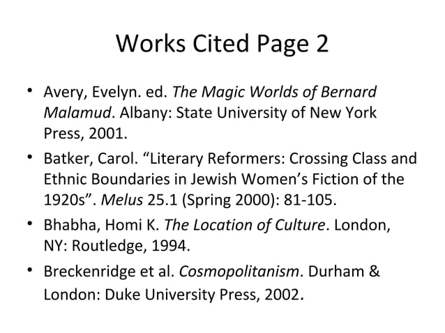 Cross referencing using MLA style | PPT