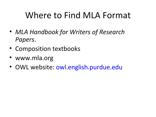 Cross referencing using MLA style | PPT