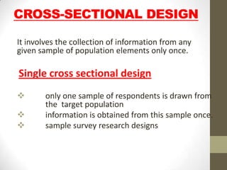 Cross sectional design | PPTX