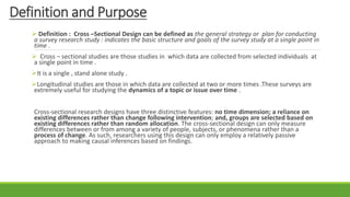 Cross sectional research desighn | PPTX