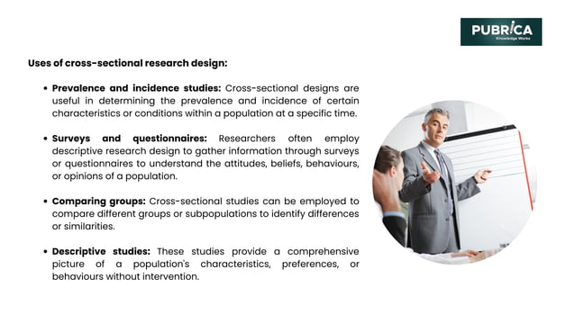 Cross sectional design | Experimental design | Descriptive research ...