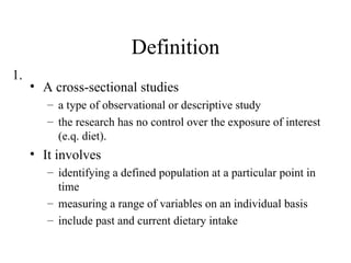 Cross sectional study overview | PPT