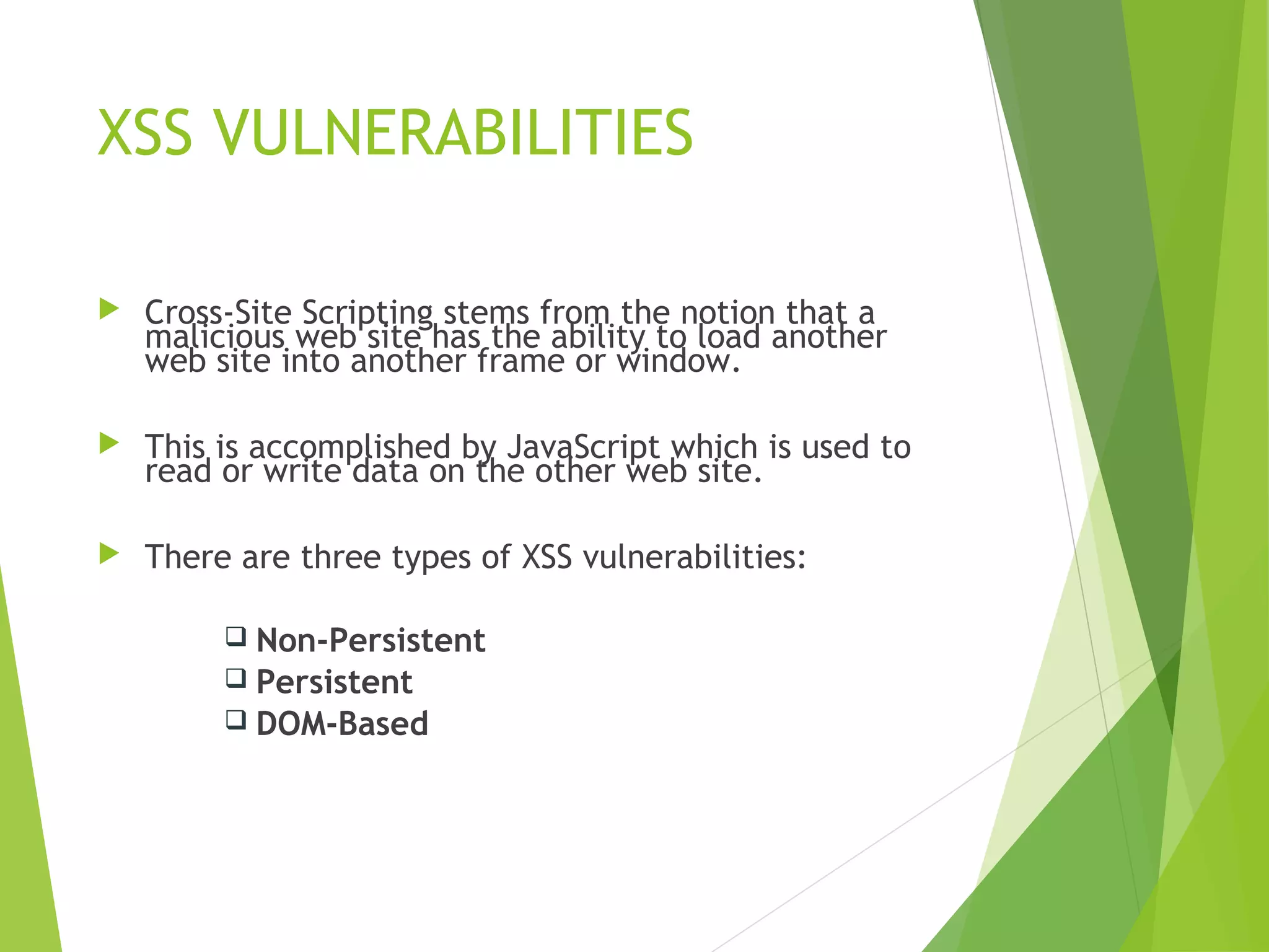 Cross site scripting (xss) | PPT