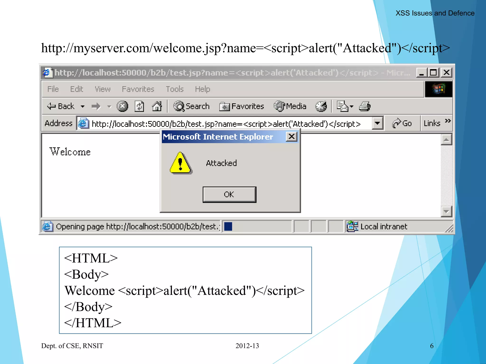 Cross site scripting (xss) attacks issues and defense - by sandeep kumbhar | PDF