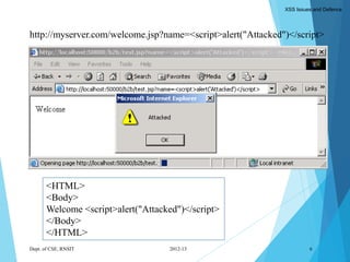 Cross site scripting (xss) attacks issues and defense - by sandeep kumbhar | PPT