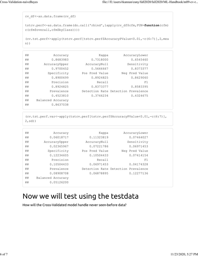 M09-Cross validating-naive-bayes | PDF