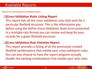 Cross-Validation Rules: Tips to Optimize your GL | PDF | Databases | Computer Software and ...