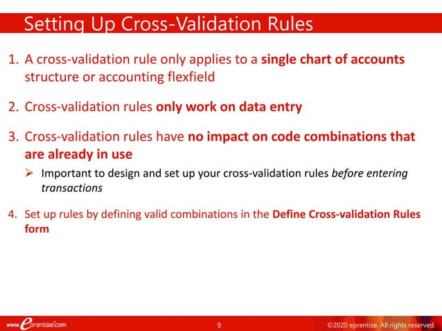 Cross-Validation Rules: Tips to Optimize your GL | PDF | Databases | Computer Software and ...