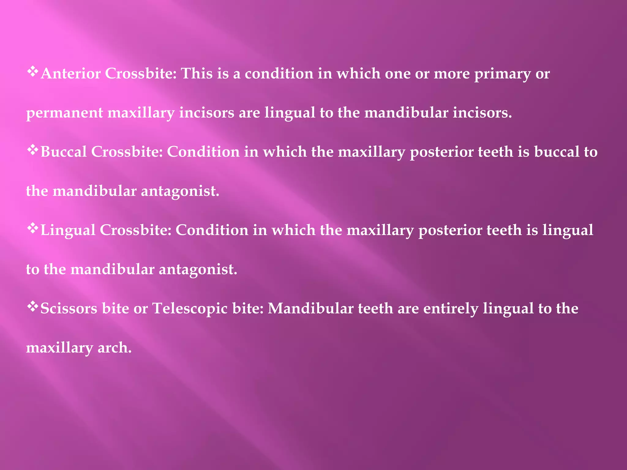Malocclusion-Cross bite | PPT